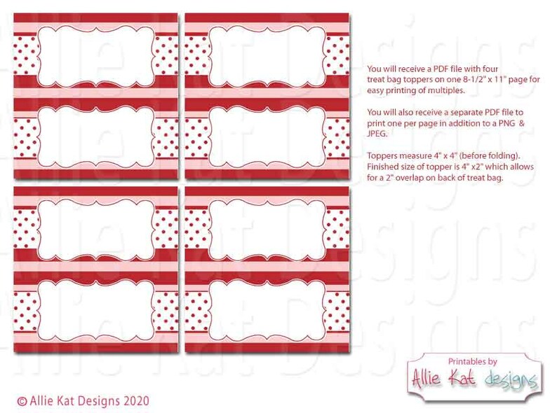 Printable Hugs & Kisses Valentine Treat Bag Toppers, Valentine Tags Set ...