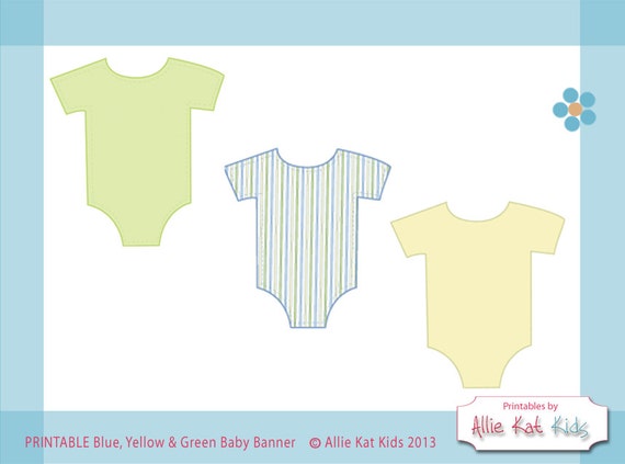 Baby Shower Onesie Banner Template
