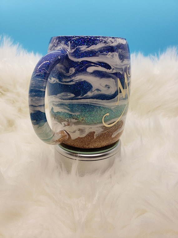 Beach Coffee Mug Beach Wine Tumbler Ocean Tumbler Coffee - Etsy