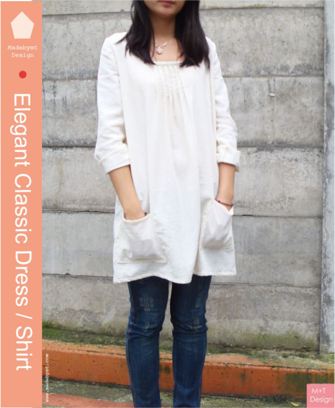 Elegant Classic, Japanese Style Linen Dress / Shirt Digital Sewing ...