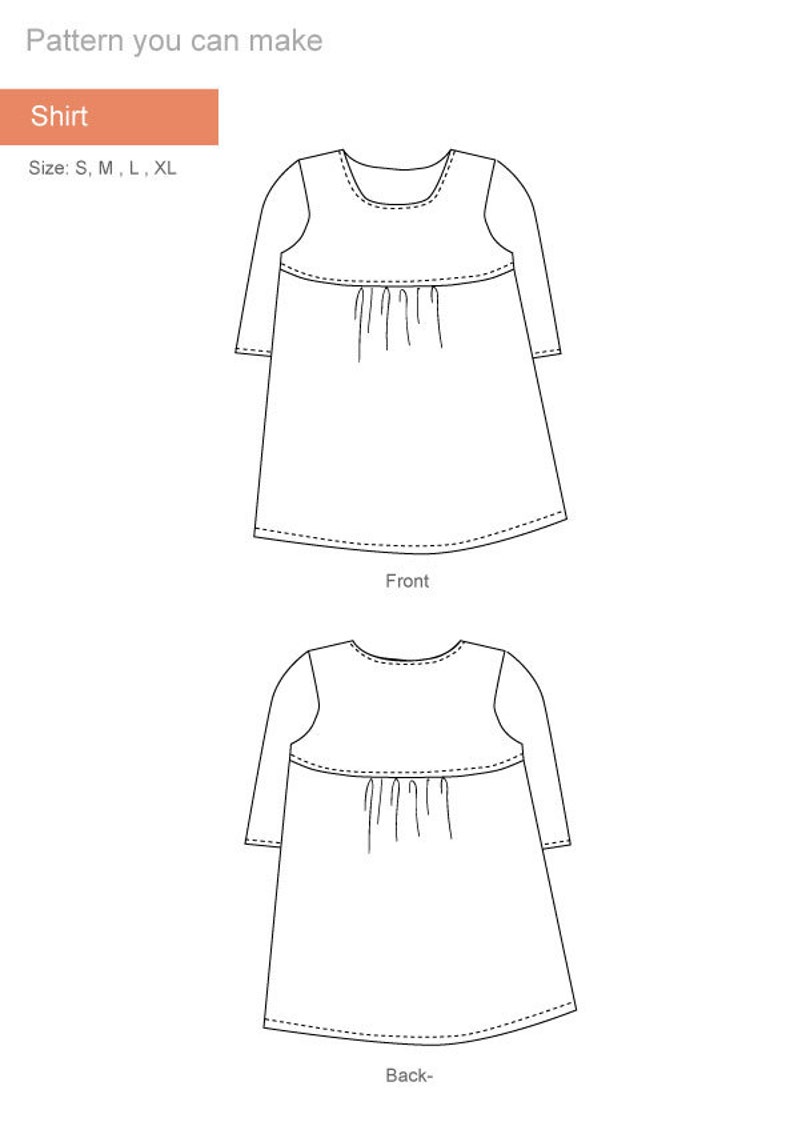 Elegant Classic, Japanese Style Linen Shirt Digital Sewing Pattern ...