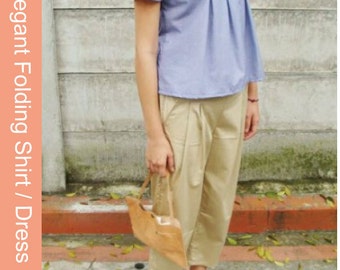 Elegant Classic, Japanese Style Linen Dress / Shirt Digital Sewing ...