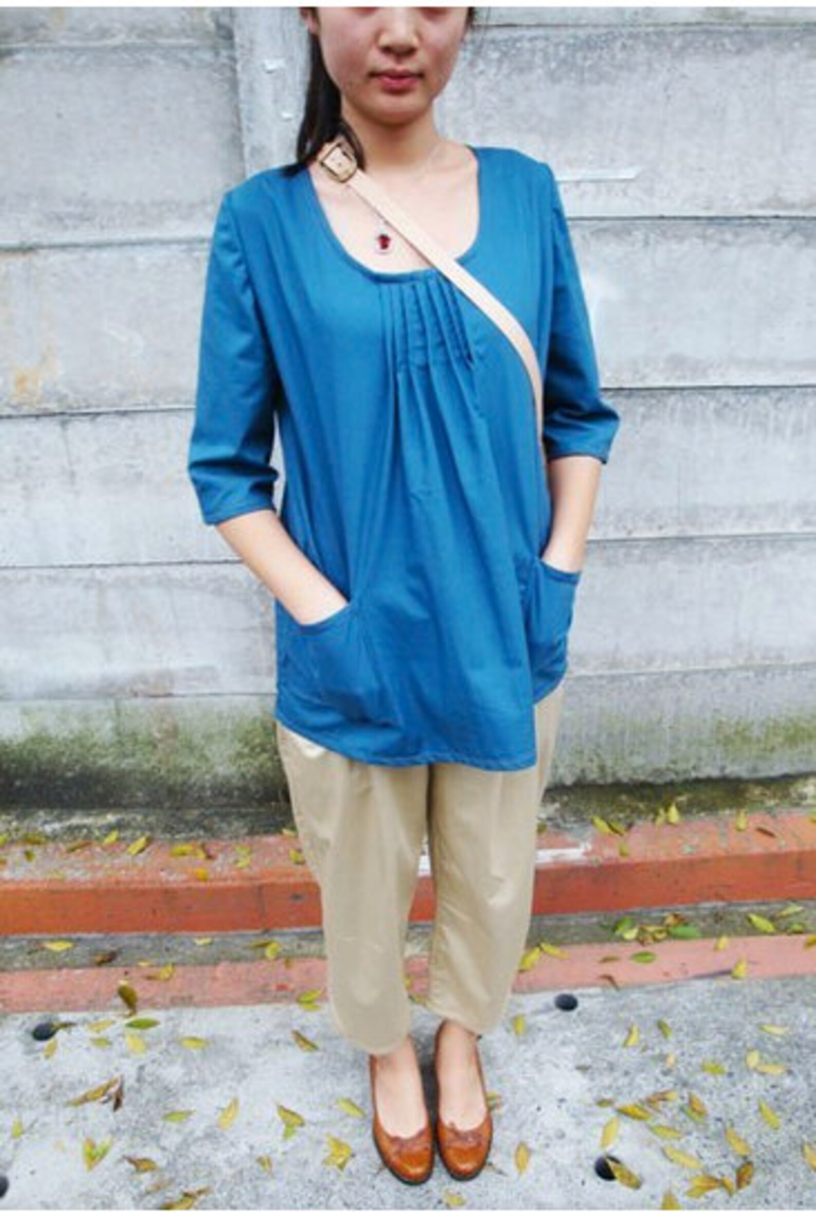 Elegant Classic, Japanese Style Linen Shirt With Pocket Digital Sewing ...