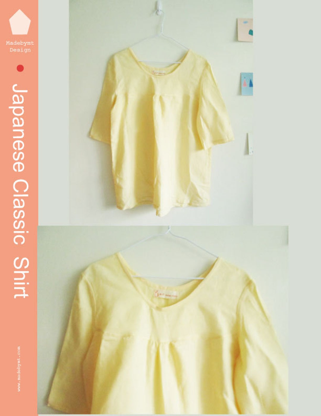 Elegant Classic, Japanese Style Linen Shirt Digital Sewing Pattern ...