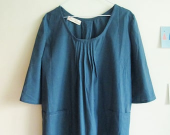 Elegant Classic Button Linen Dress / Shirt,japanese Style, PDF Digital ...