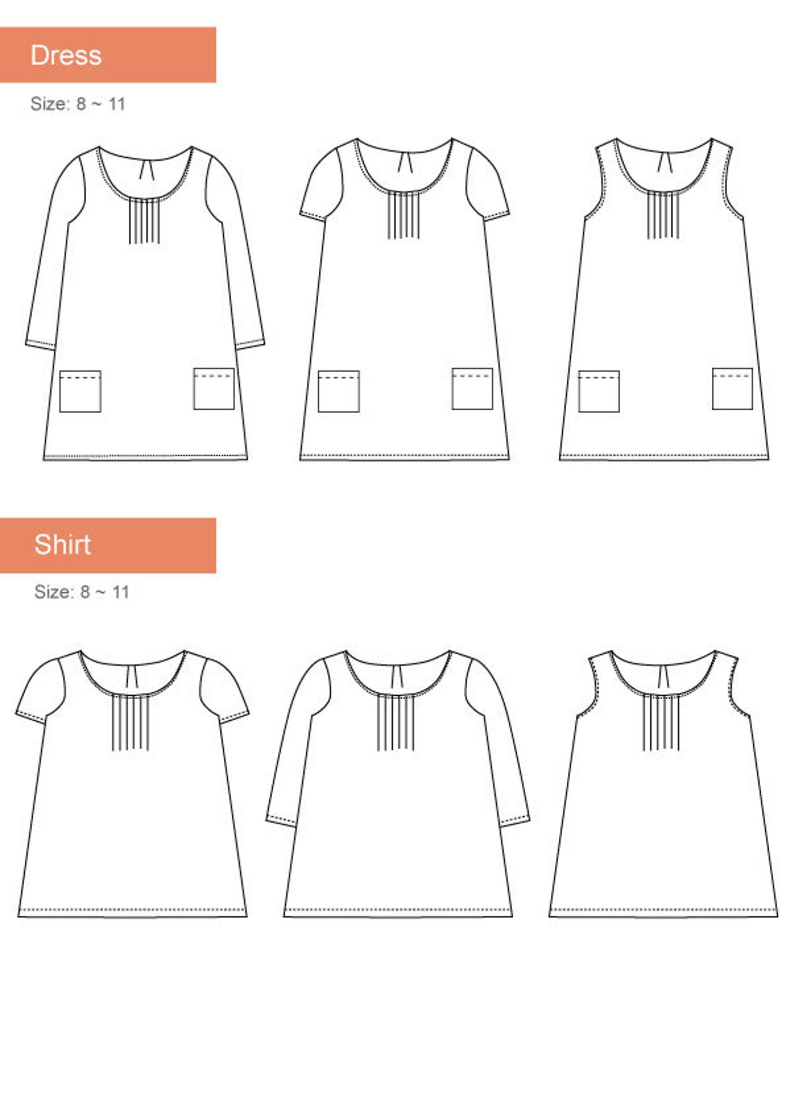 Japanese Style Elegant Dress Sewing Pattern Bundle Pack / PDF / Instant ...