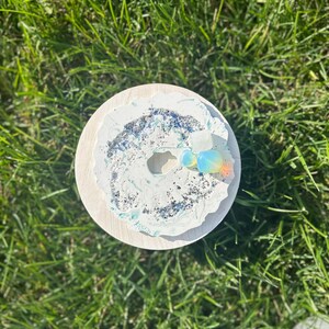 Eco Resin Unicorn Glitter Geode Crystal Trinket Ring Tray - Etsy