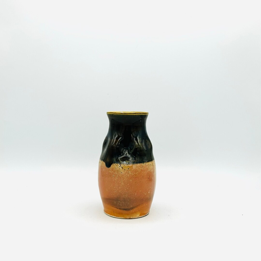 Rich Tenmoku and Bronze Wood Fired Porcelain Vase 2 by Jessica ...