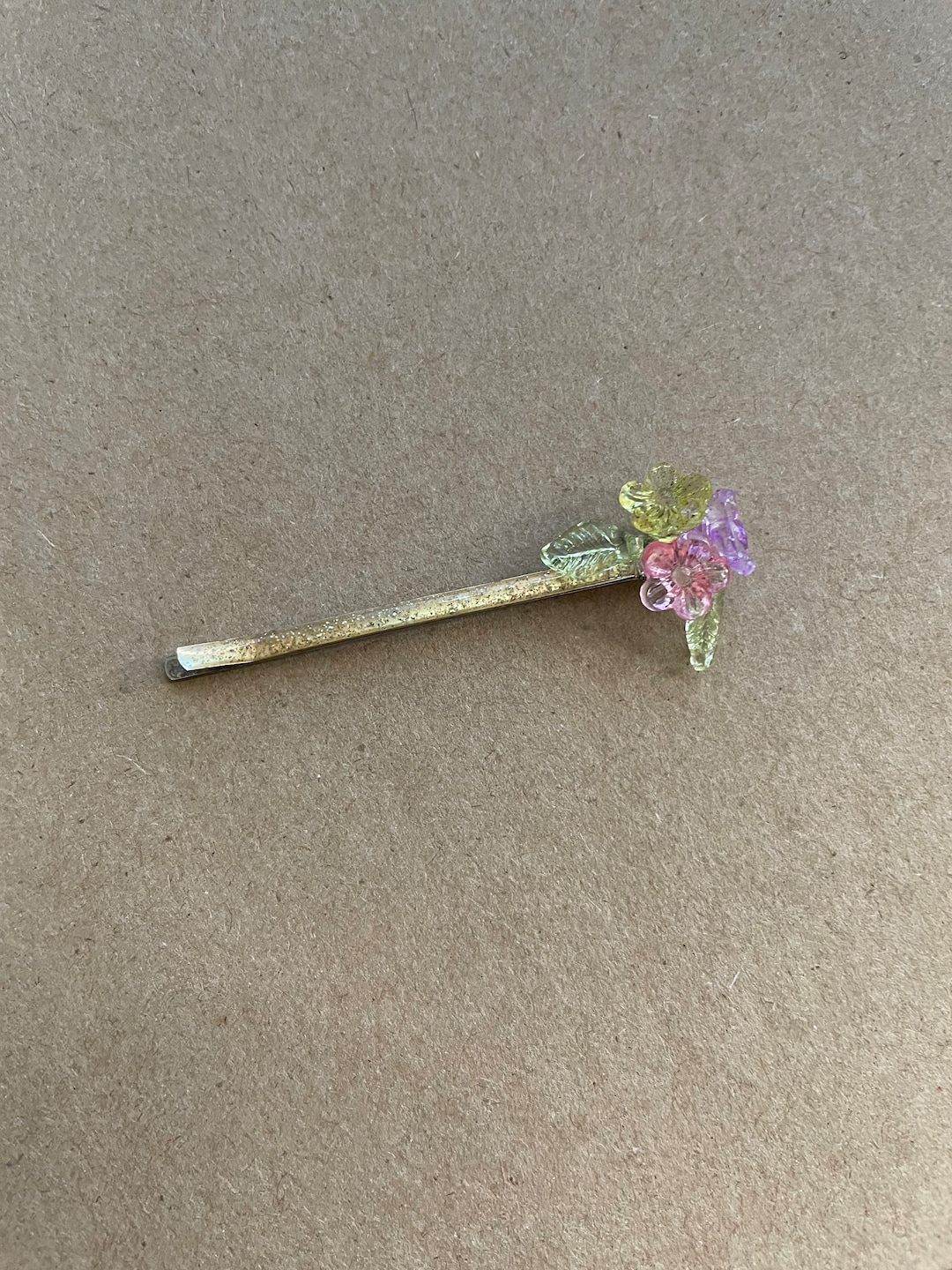 Flower Sparkly Hair Pin - Etsy