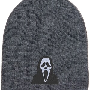 Horror Movie Scream Ghostface Embroidered Beanie Horror Beanie Multiple ...