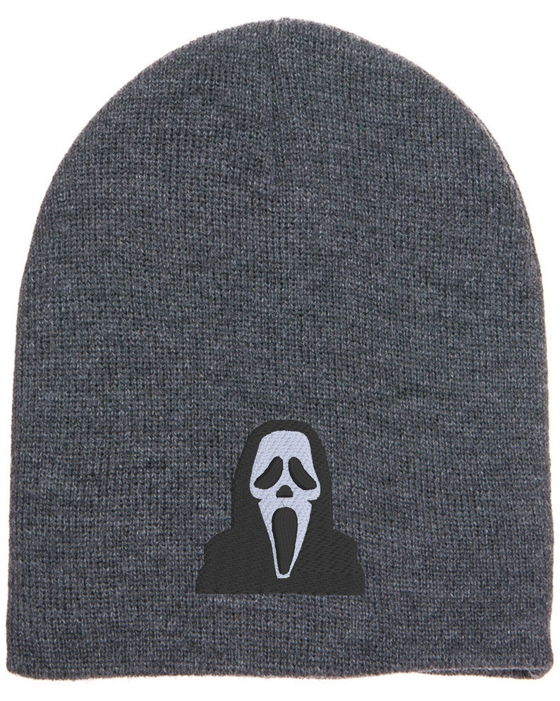 Horror Movie Scream Ghostface Embroidered Beanie Horror Beanie Multiple ...