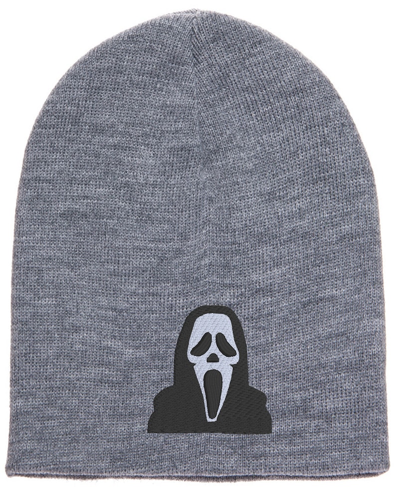 Horror Movie Scream Ghostface Embroidered Beanie Horror Beanie Multiple ...
