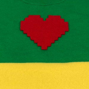 Undertale Red Fleece Pixelated Look Heart Patch. Patch for Frisk, Chara ...