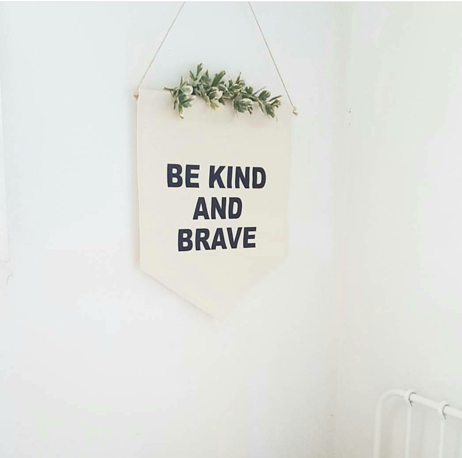Handmade "be Kind and Brave" Wall Banner - Handmade Custom Banner ...