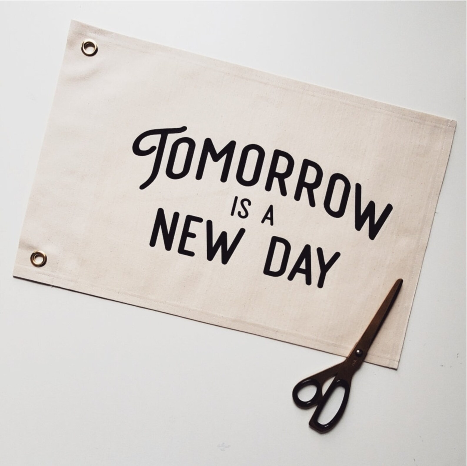 Handmade Tomorrow is A New Day Rectangle Banner W/ Grommets - Etsy
