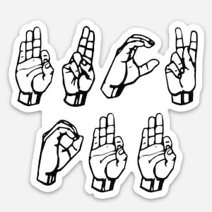 Sign Language FUCK OFF Weatherproof Sticker - ASL Fuck off Sticker - Etsy