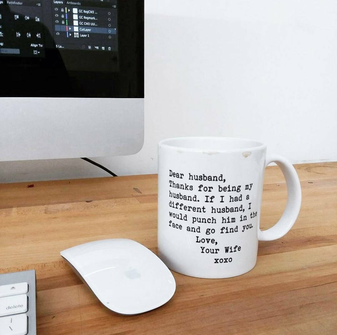 Handmade Custom "dear Husband..." Mug - Custom Coffee Mug - Custom ...