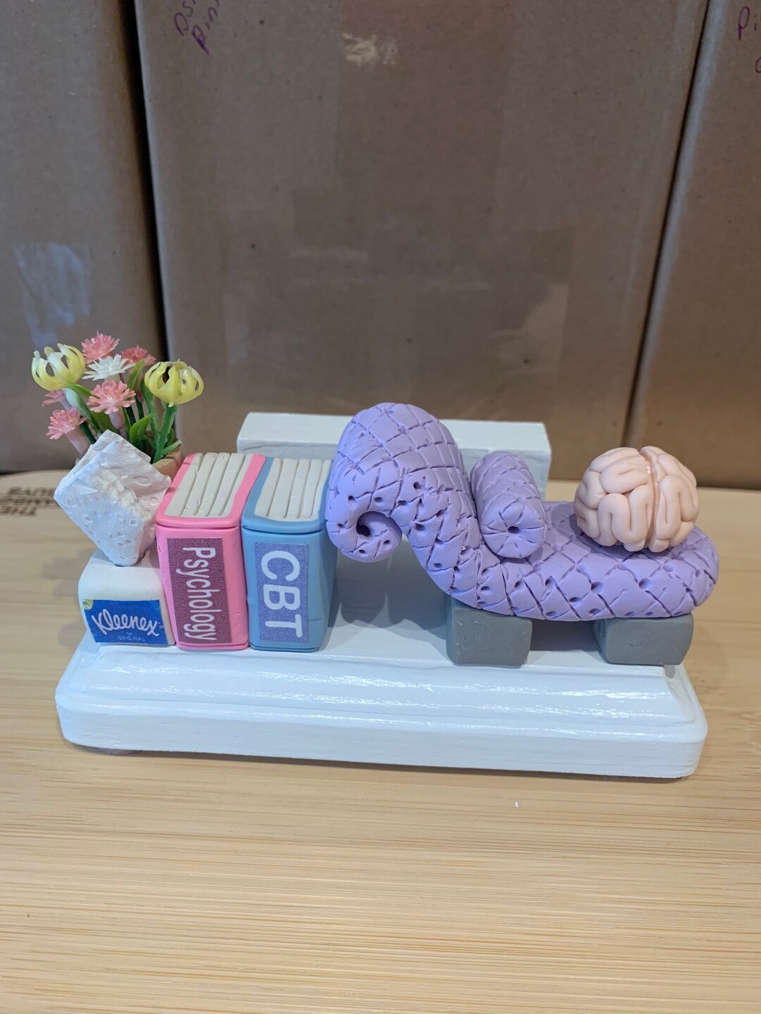 Polymer Clay Business Card Holder,psychologist,social Worker,therapist ...