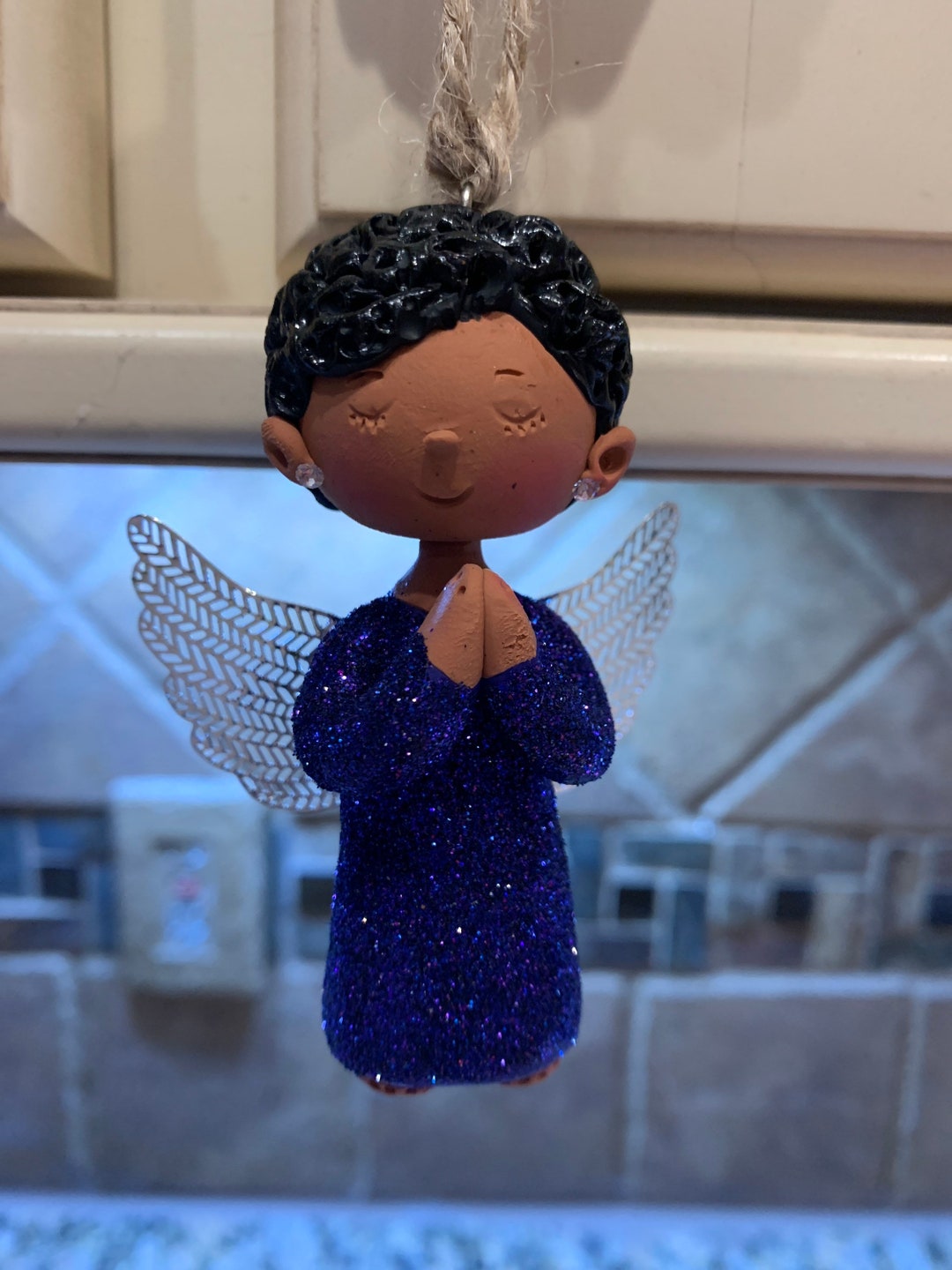 African American Angel Angel,custom Angel Ornament,polymer Clay ...