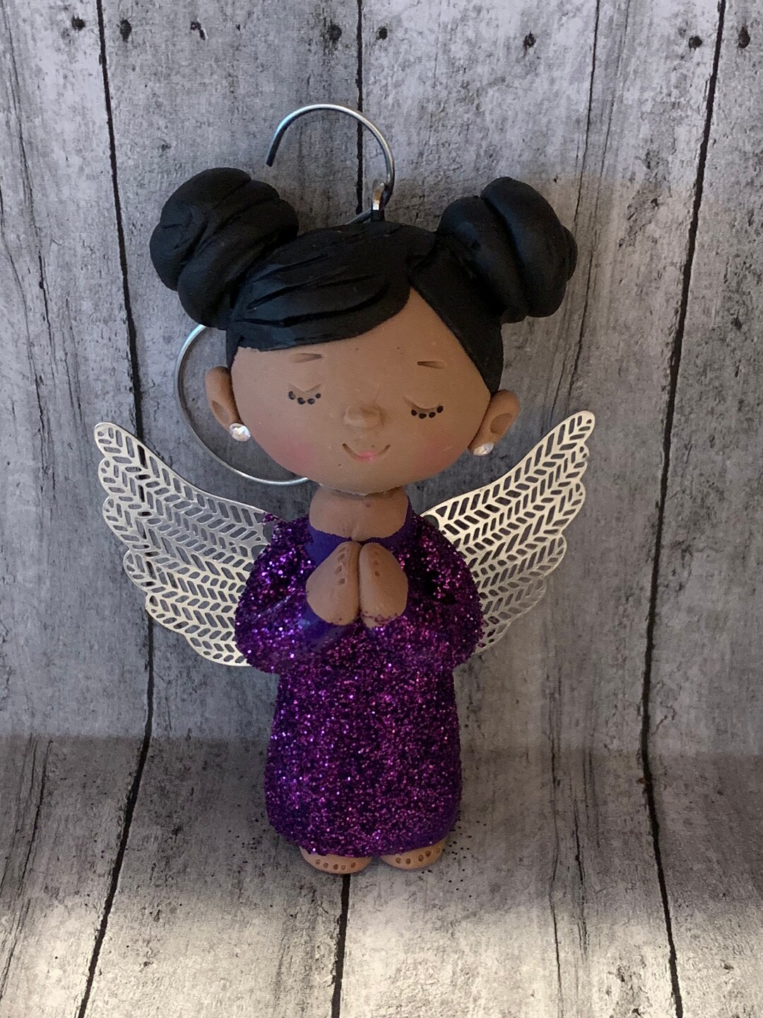 African American Angel Angel,custom Angel Ornament,polymer Clay ...
