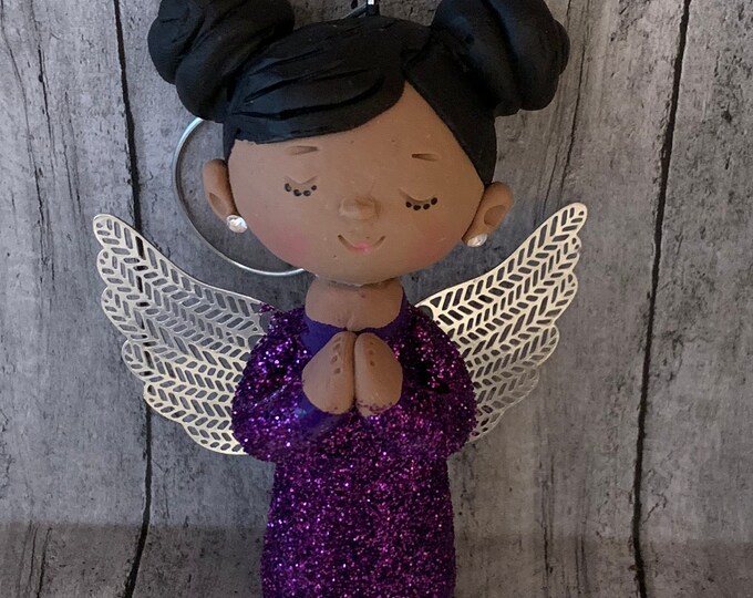 African American Angel Angel,custom Angel Ornament,polymer Clay ...
