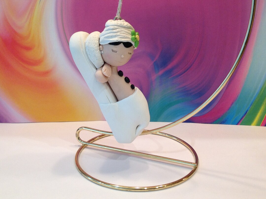 Polymer Clay Spa Ornament, Spa Lady,massage Therapist,spa Girl ...