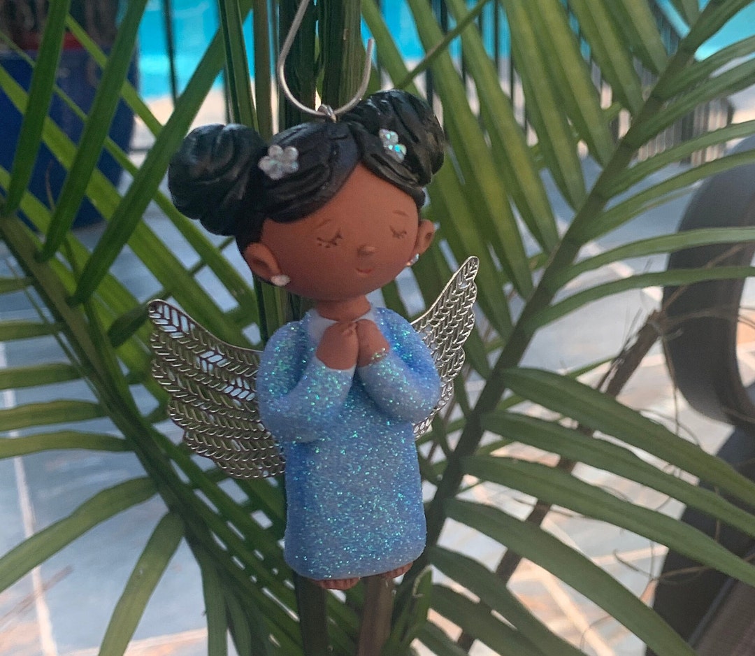 African American Angel Angel,custom Angel Ornament,polymer Clay ...