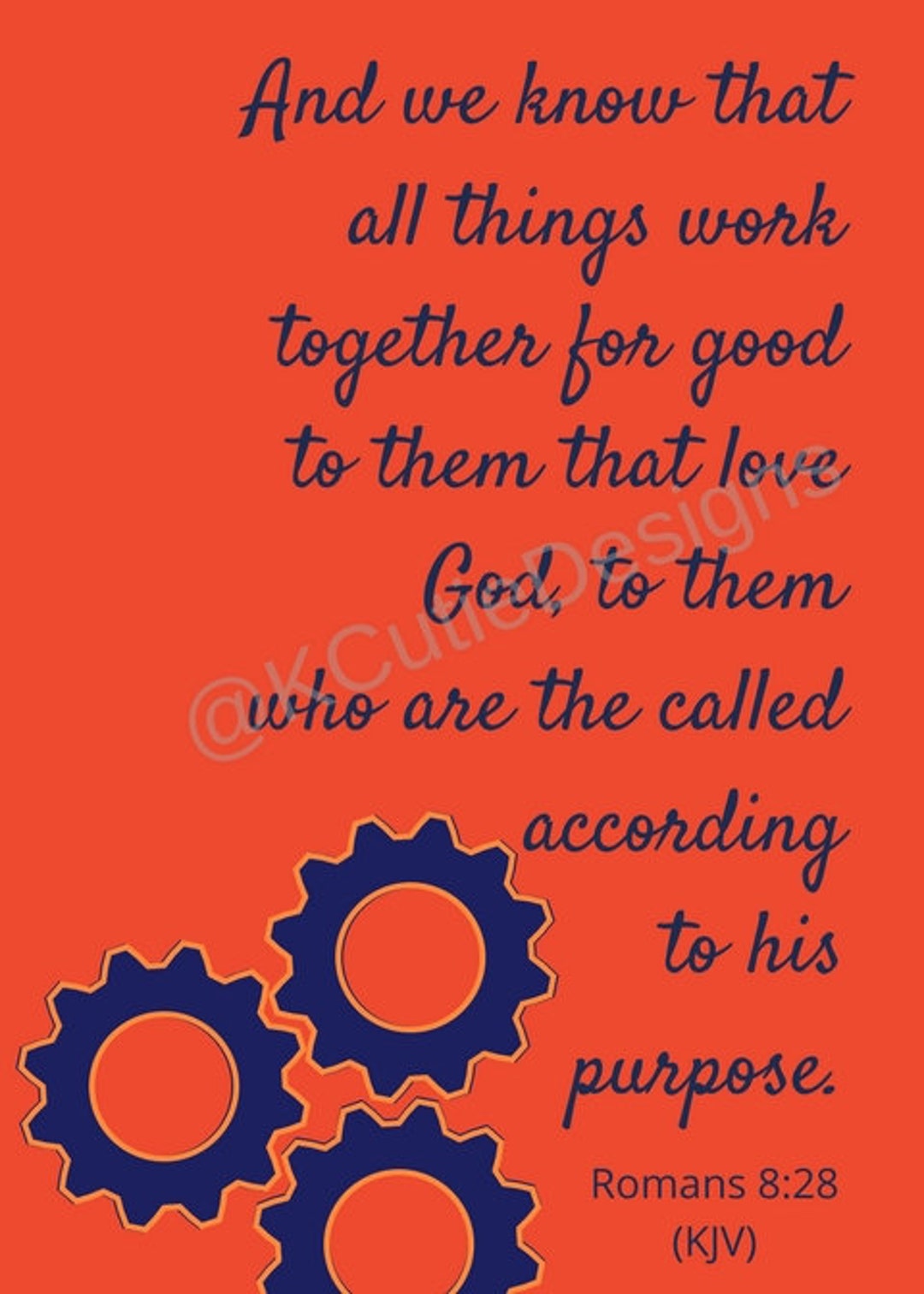 Romans 8:28 gears God Works All Things Together for Good - Etsy