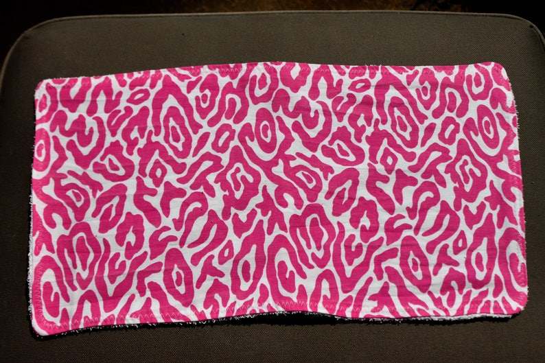 Pink Zebra Print Burp Cloth/ Burp Rag Set of 2 - Etsy