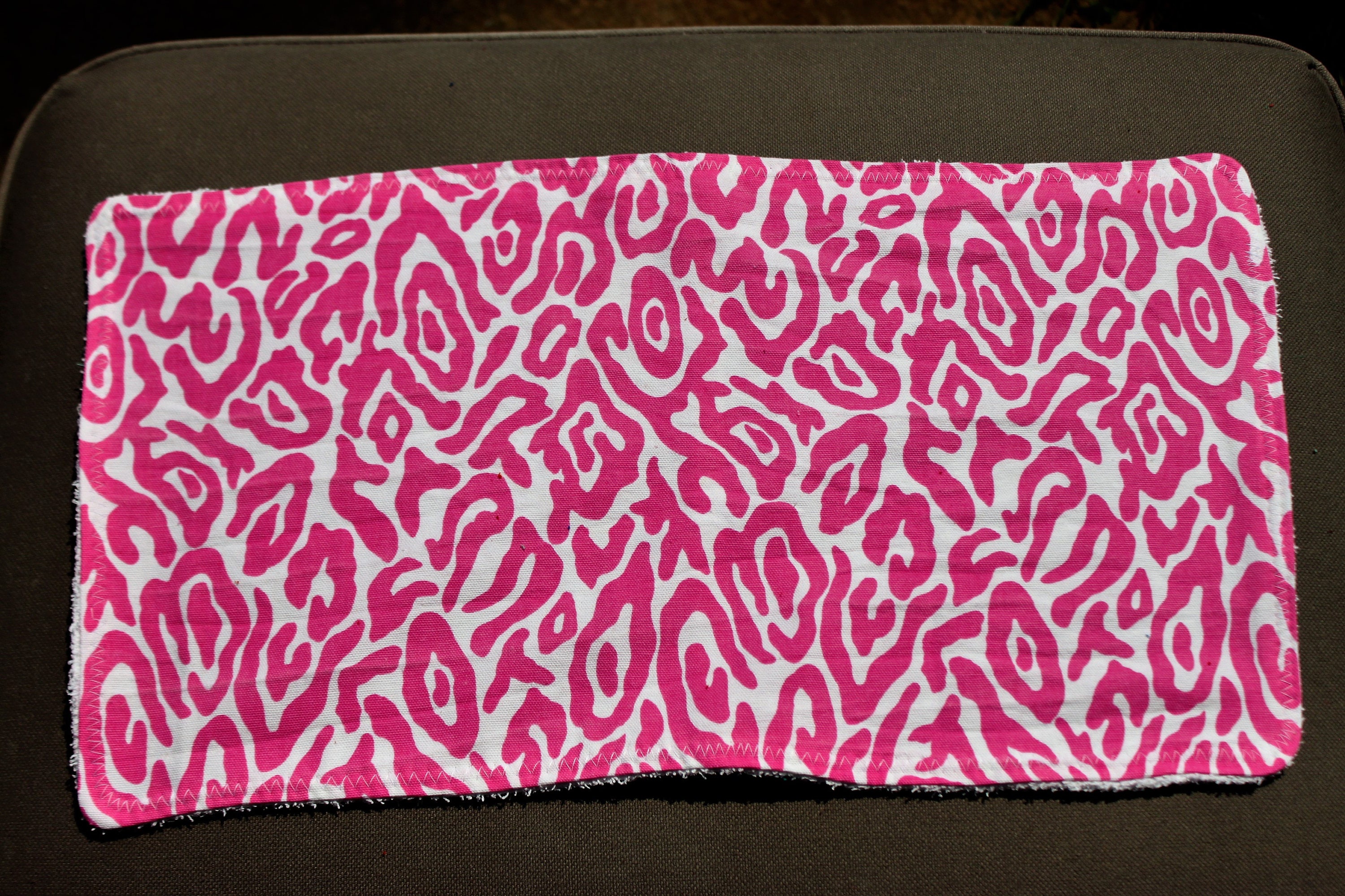 Pink Zebra Print Burp Cloth/ Burp Rag Set of 2 - Etsy