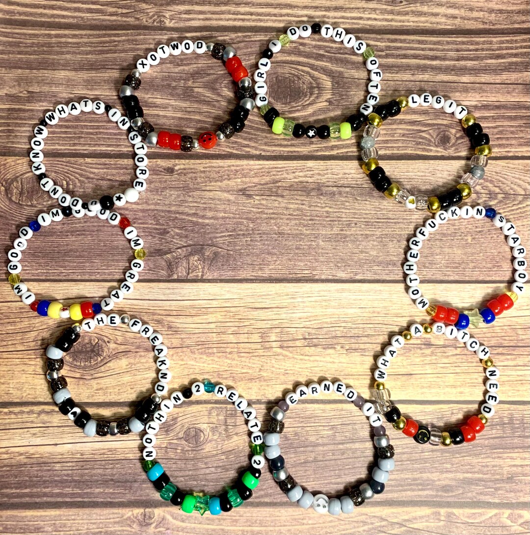 10 the Weeknd Adult Lyrics Friendship Bracelets - Variety Handmade - Etsy