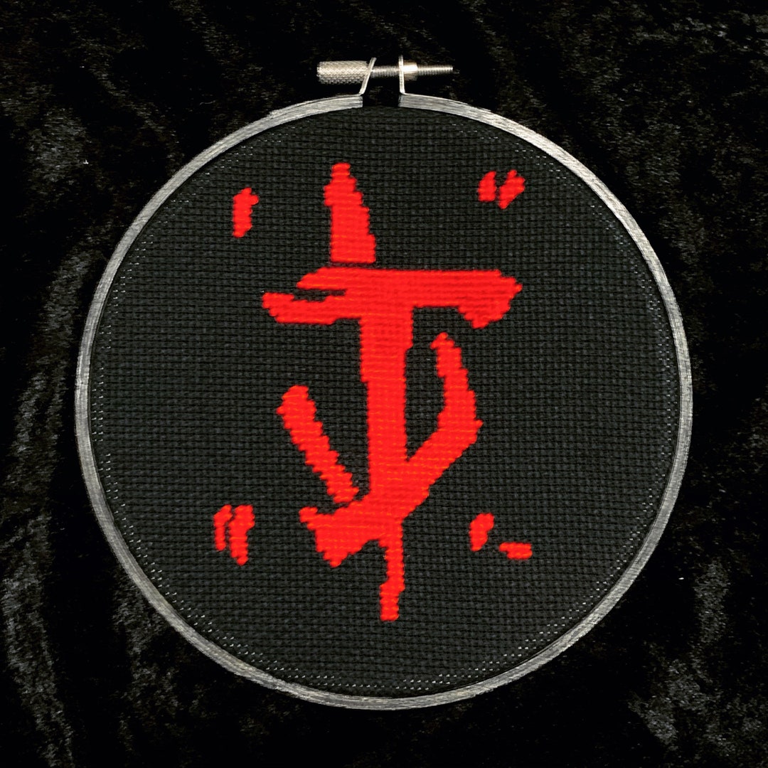 Símbolo de Doom Eternal Arte de pared bordado hecho a mano - Etsy España