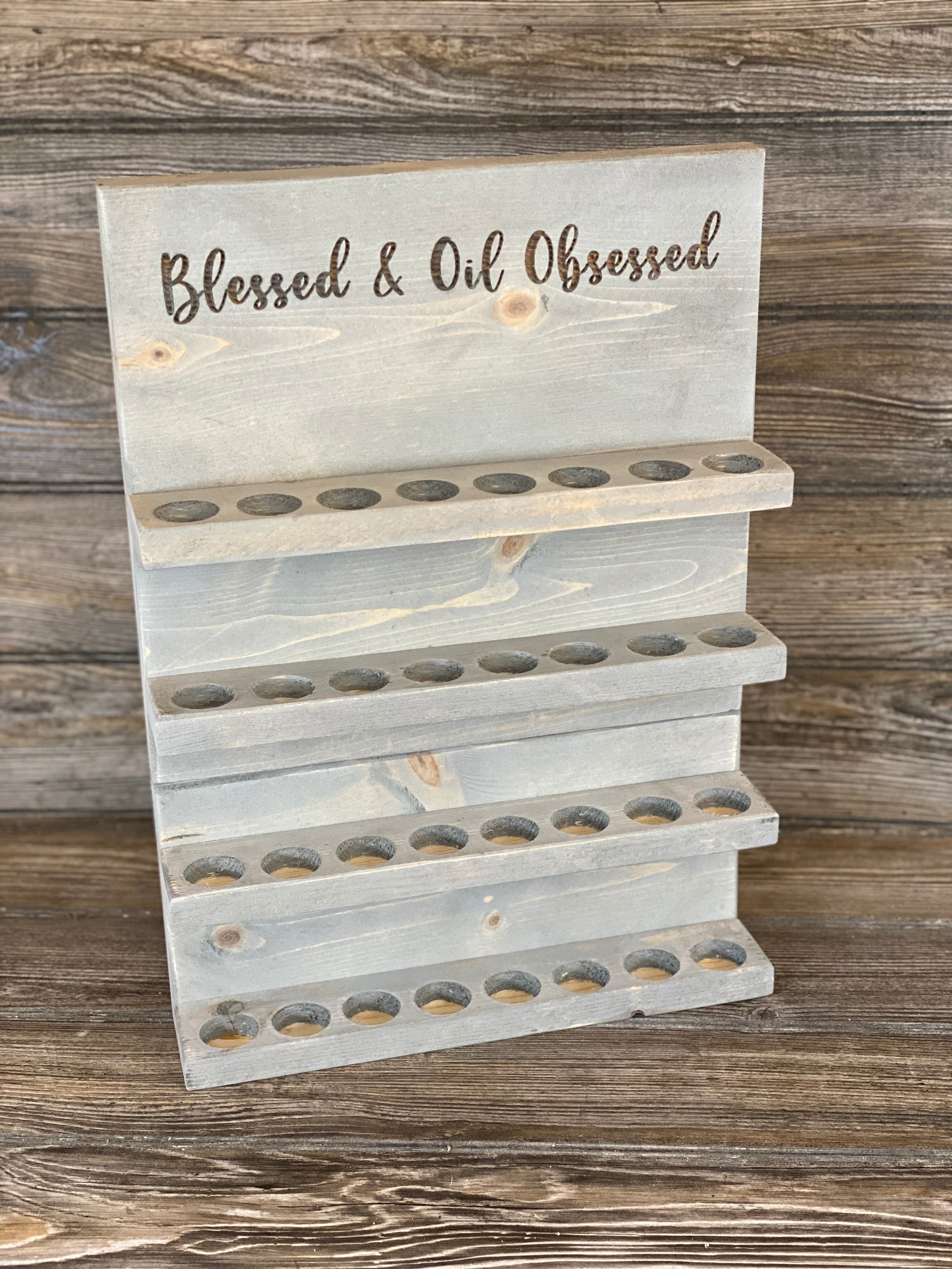Rustic Essential Oil Shelf / Wood Essential Oil Wall Display | Etsy