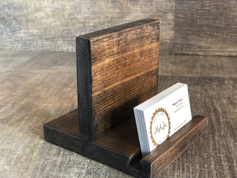 Personalized Business Card Display / Business Card Holder / - Etsy