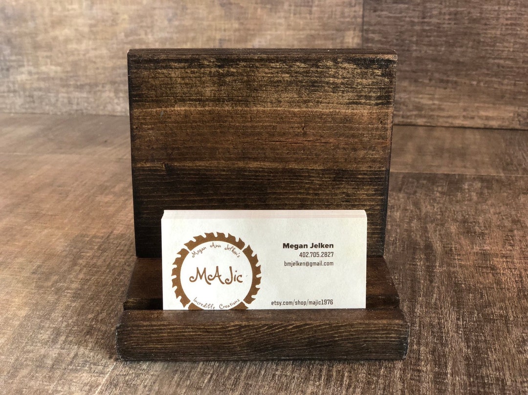 Personalized Business Card Display / Business Card Holder / Add Your ...