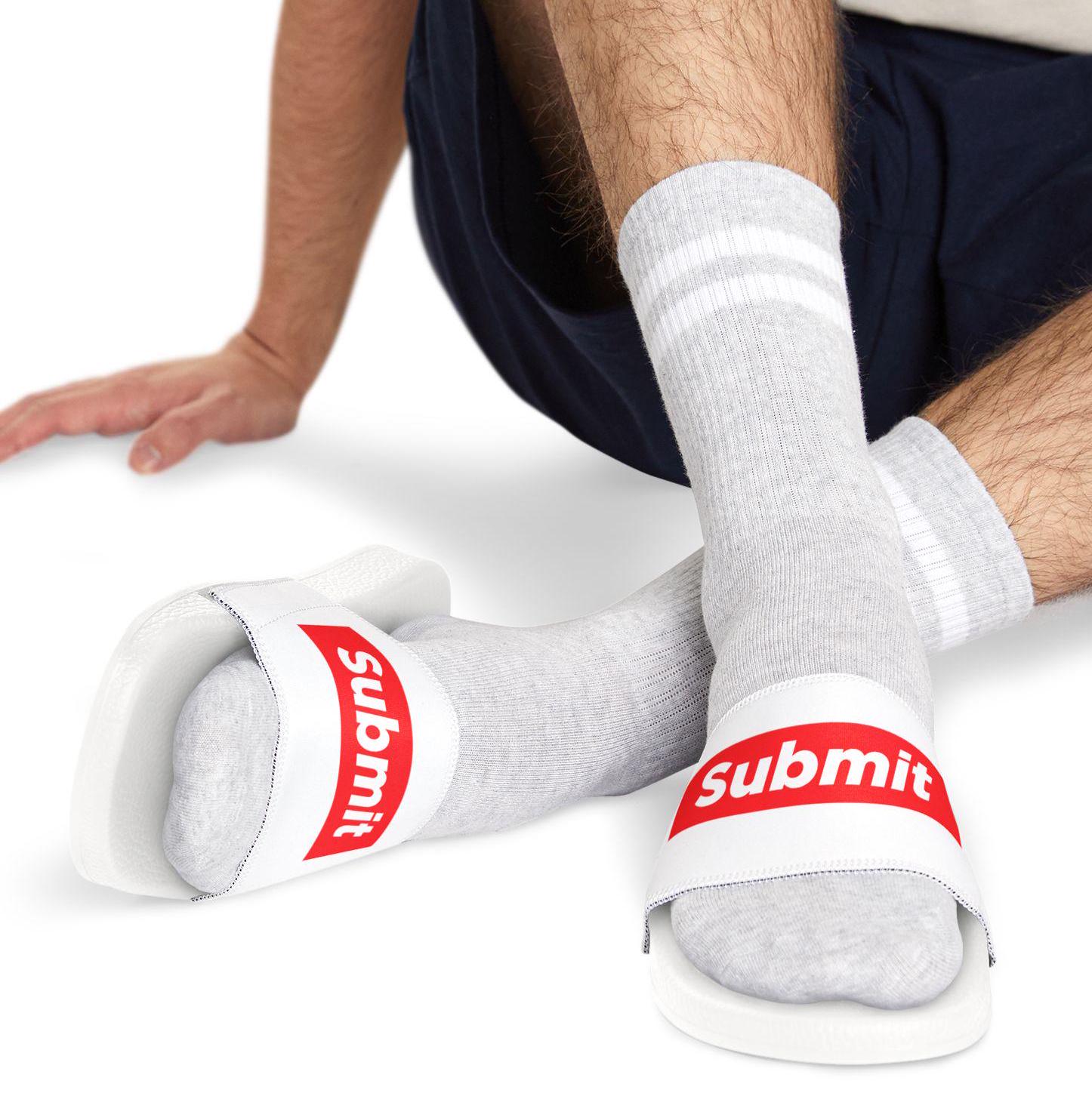 Slides, Submit Red Box Logo Jiu-jitsu Slides, Sandals for Men ...