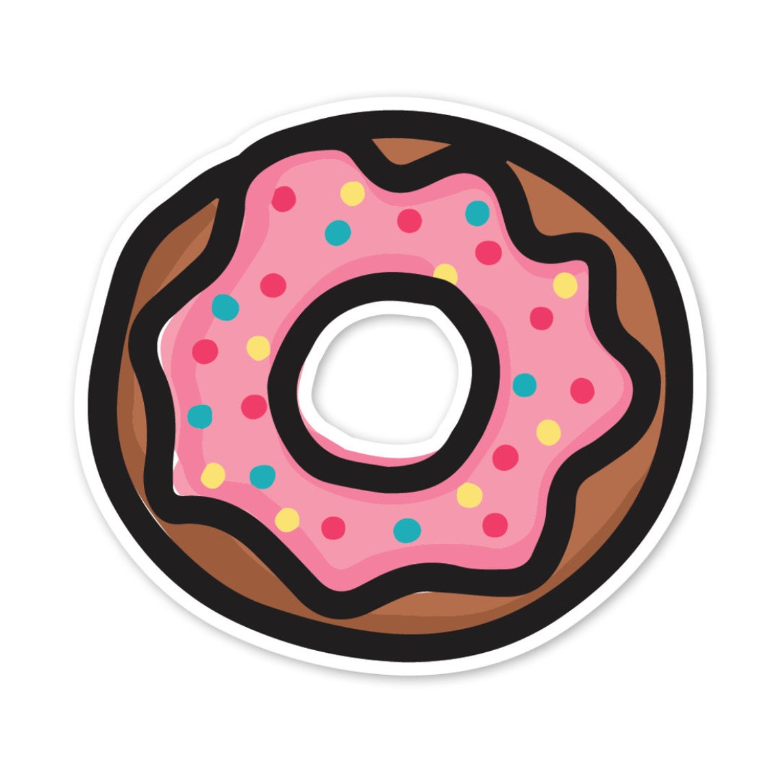 Donut Sticker, Waterproof Vinyl Sticker, Removable Vinyl Sticker ...