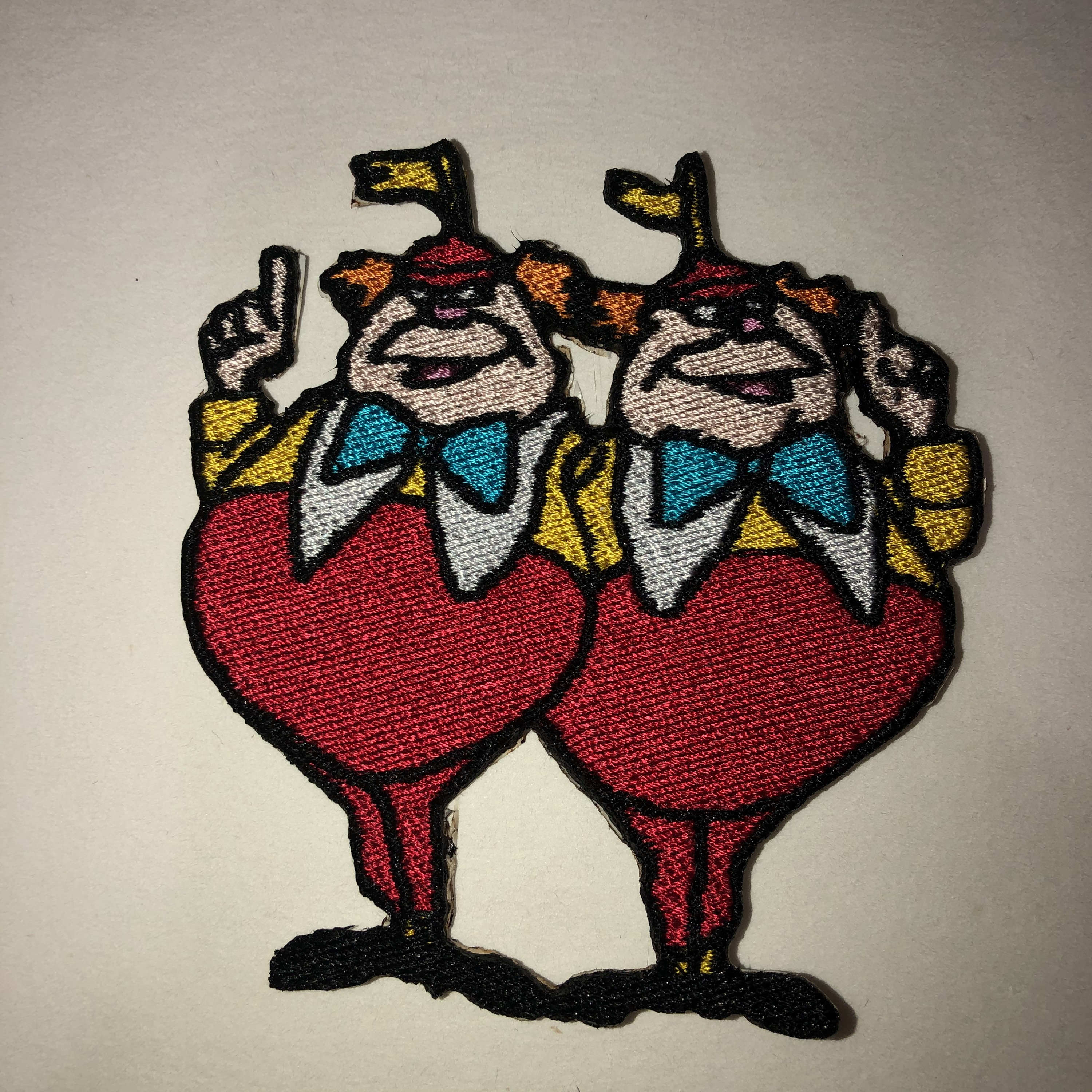 Iron on Patch Inspired Fan Art Tweedle Dee and Tweetle Dumb tweedles ...