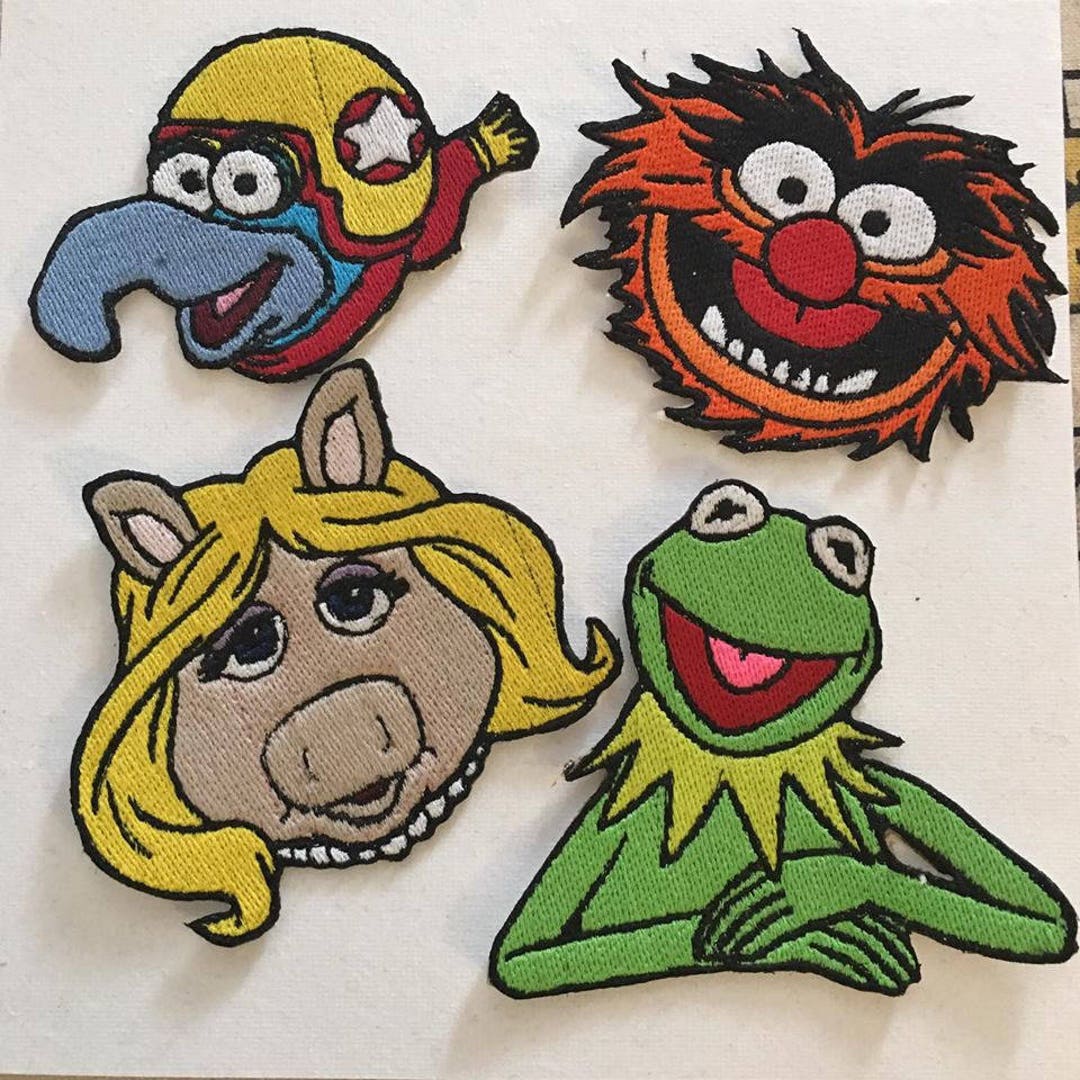 Fan Art inspirado en Iron On Patch Los Muppets Miss Piggy, Kermit, Animal y Gonzo 4 opciones de ...