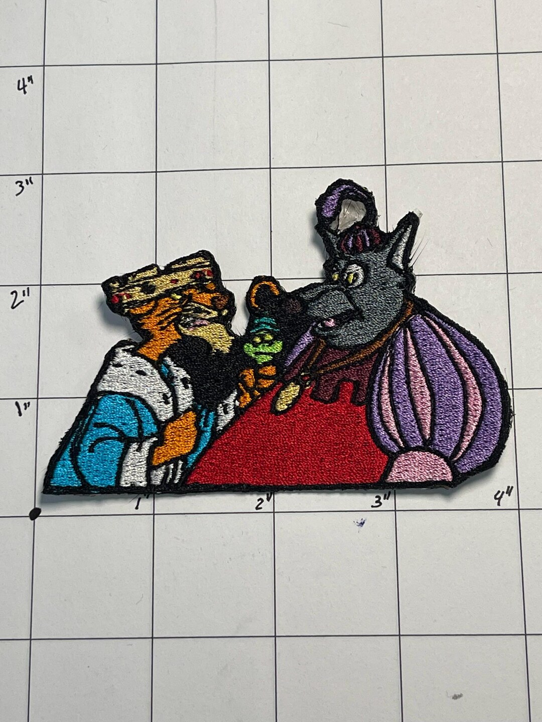 Iron On, Machine Embroidered Patch Disney Inspired Fan Art Prince John, Sheriff of Nottingham ...