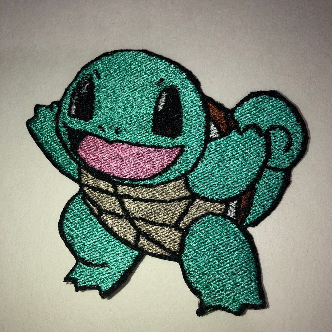 Iron On, Machine Embroidered Patch Inspired Fan Art Pokemon Squirtle - Etsy
