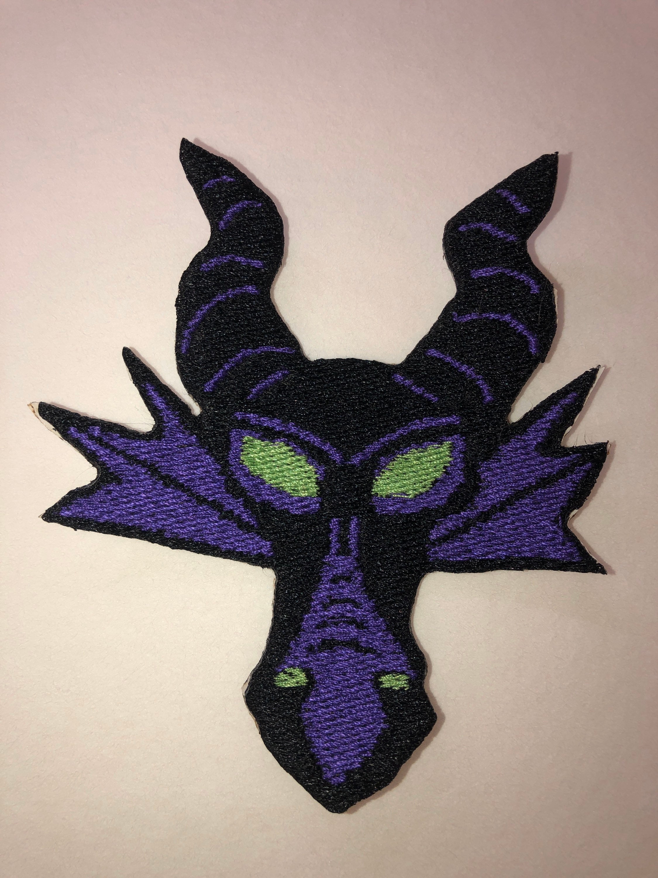 Iron on Patch Disney Inspired Fan Art Maleficent Dragon Head - Etsy