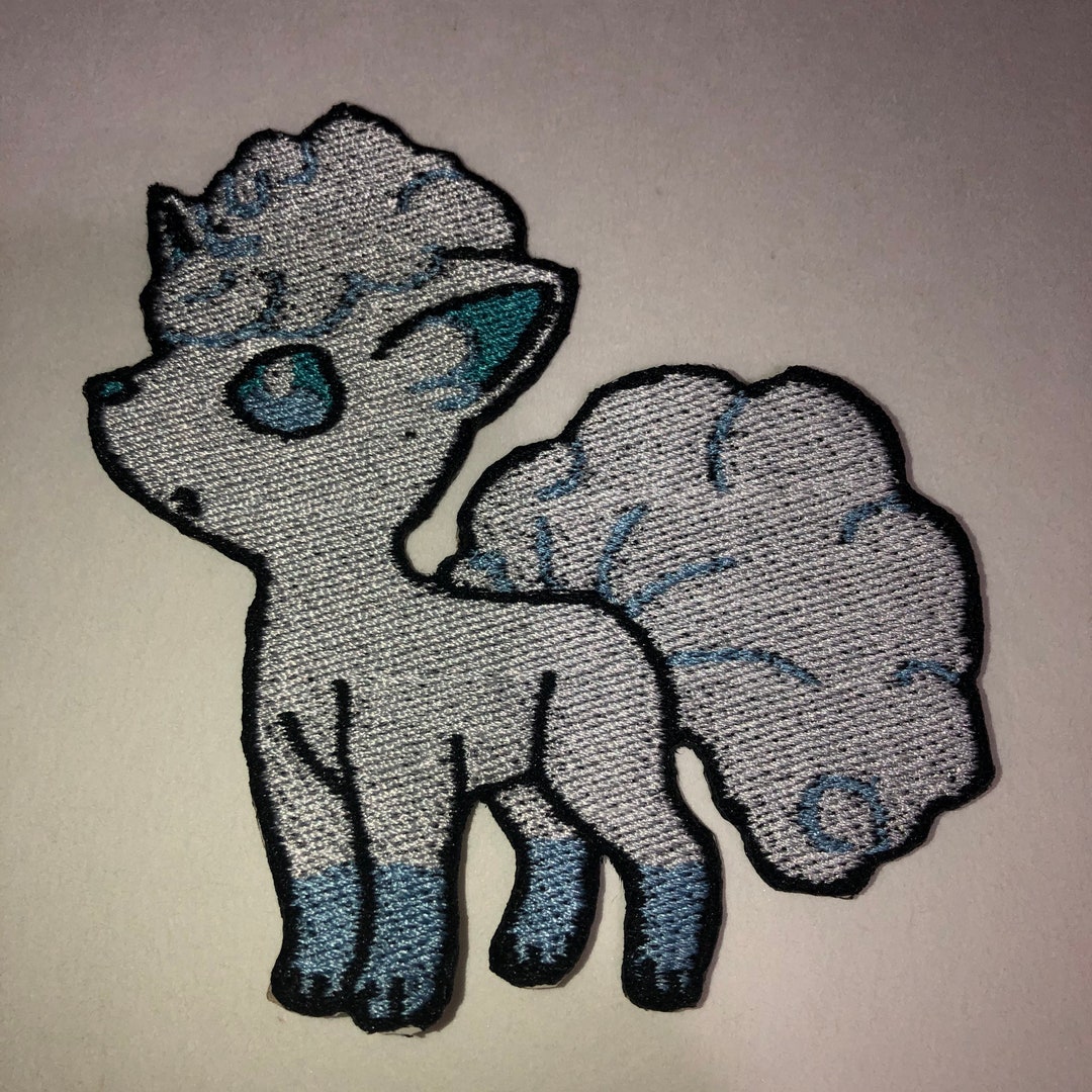 Iron On, Machine Embroidered Patch Inspired Fan Art Pokemon Alohan Vulpix - Etsy