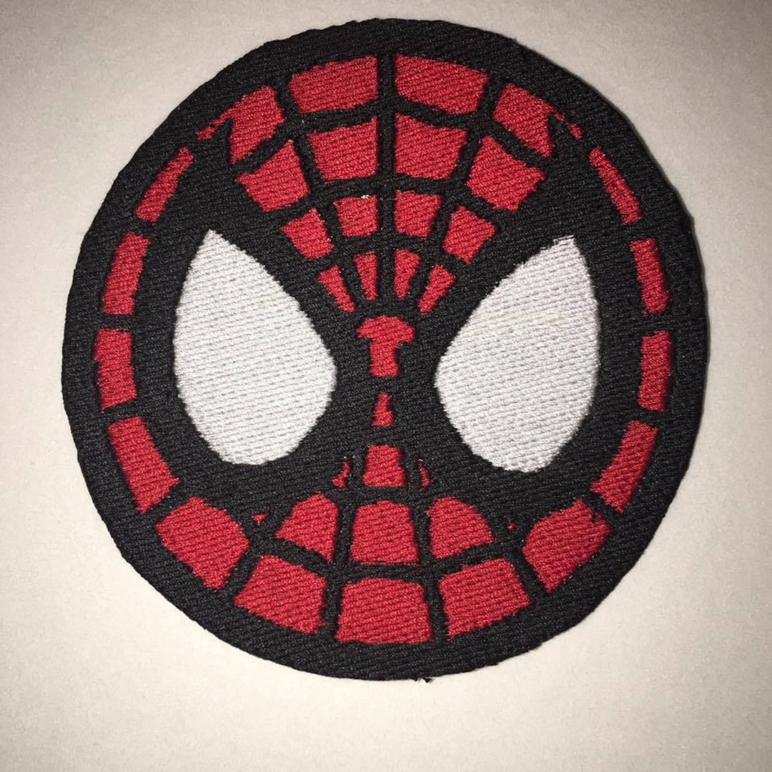 Iron On, Machine Embroidered Patch Inspired Fan Art Spider-man Shield ...