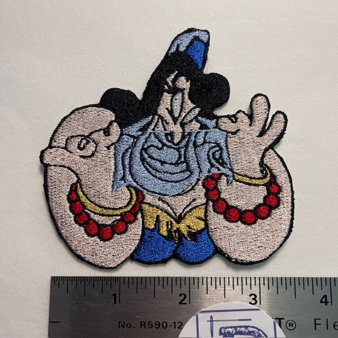 Iron On, Machine Embroidered Patch Disney Inspired Fan Art Genie as ...