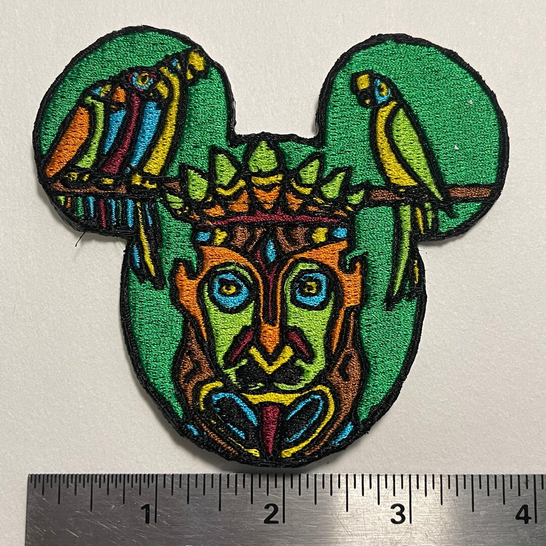 Iron On, Machine Embroidered Patch Disney Inspired Fan Art Ear Shape ...
