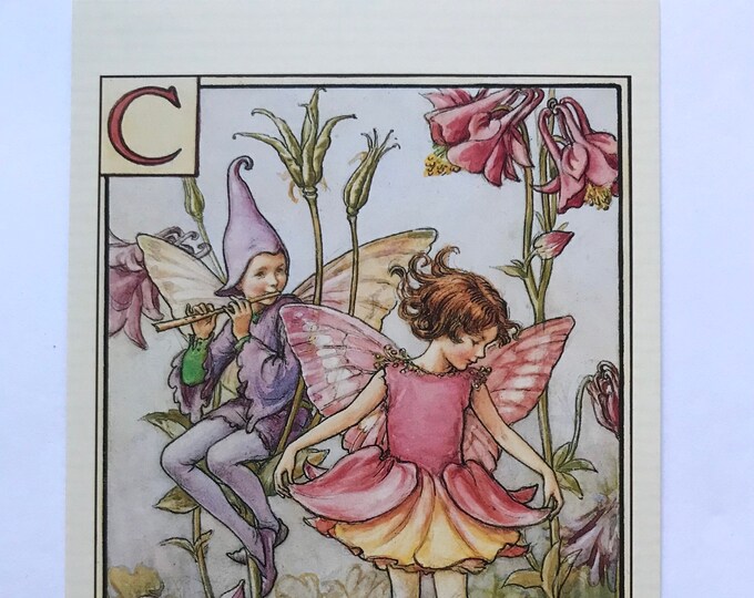 Flower Fairy Alphabet Postcard: C Columbine Vintage - Etsy