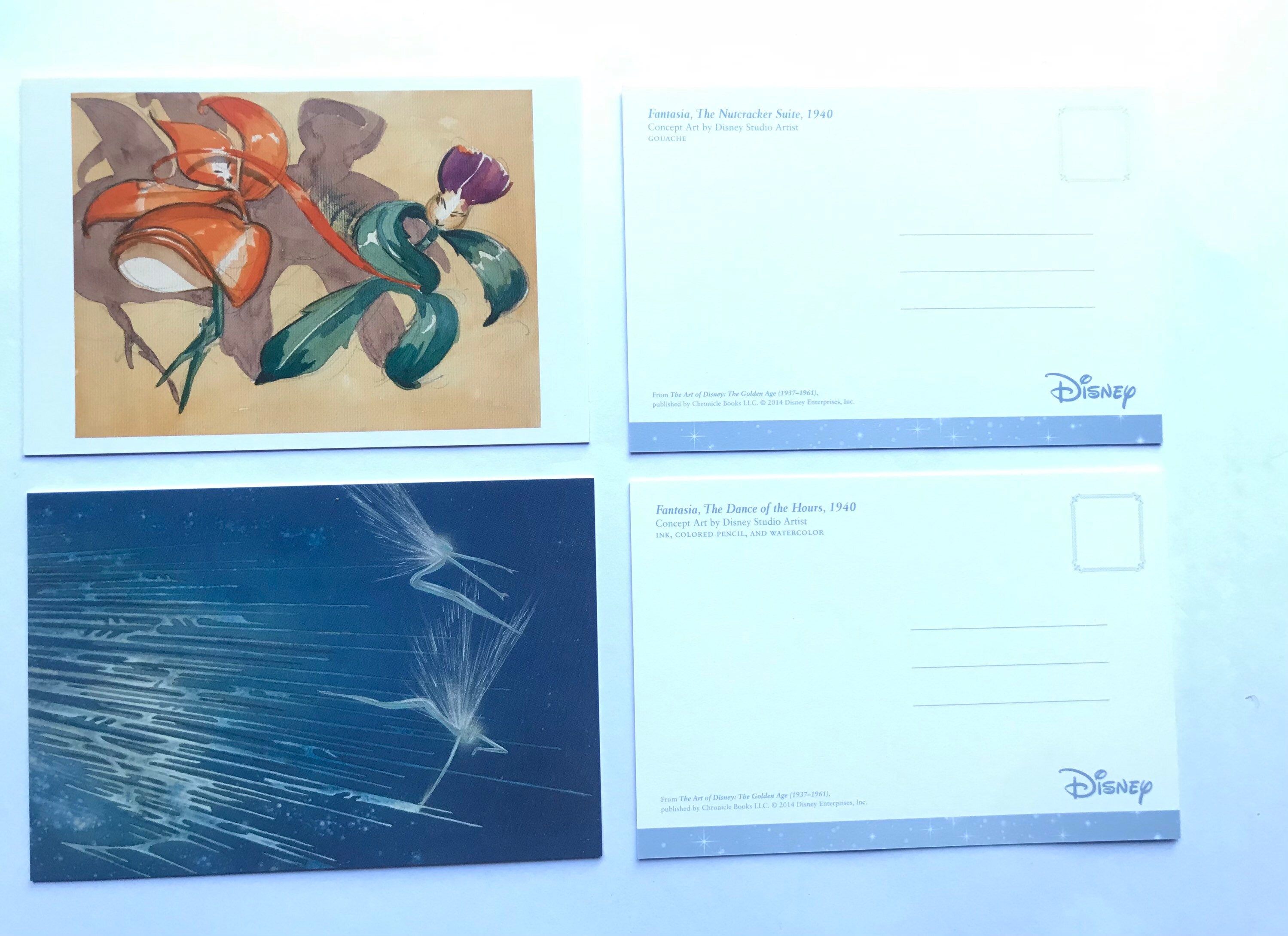 The Art of Disney: Set of 4 Fantasia Postcards Collectible | Etsy