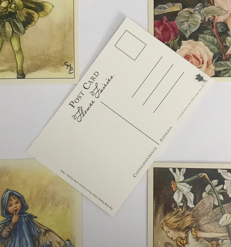 Set of 5 Flower Fairies Vintage Style Postcards: Flower | Etsy