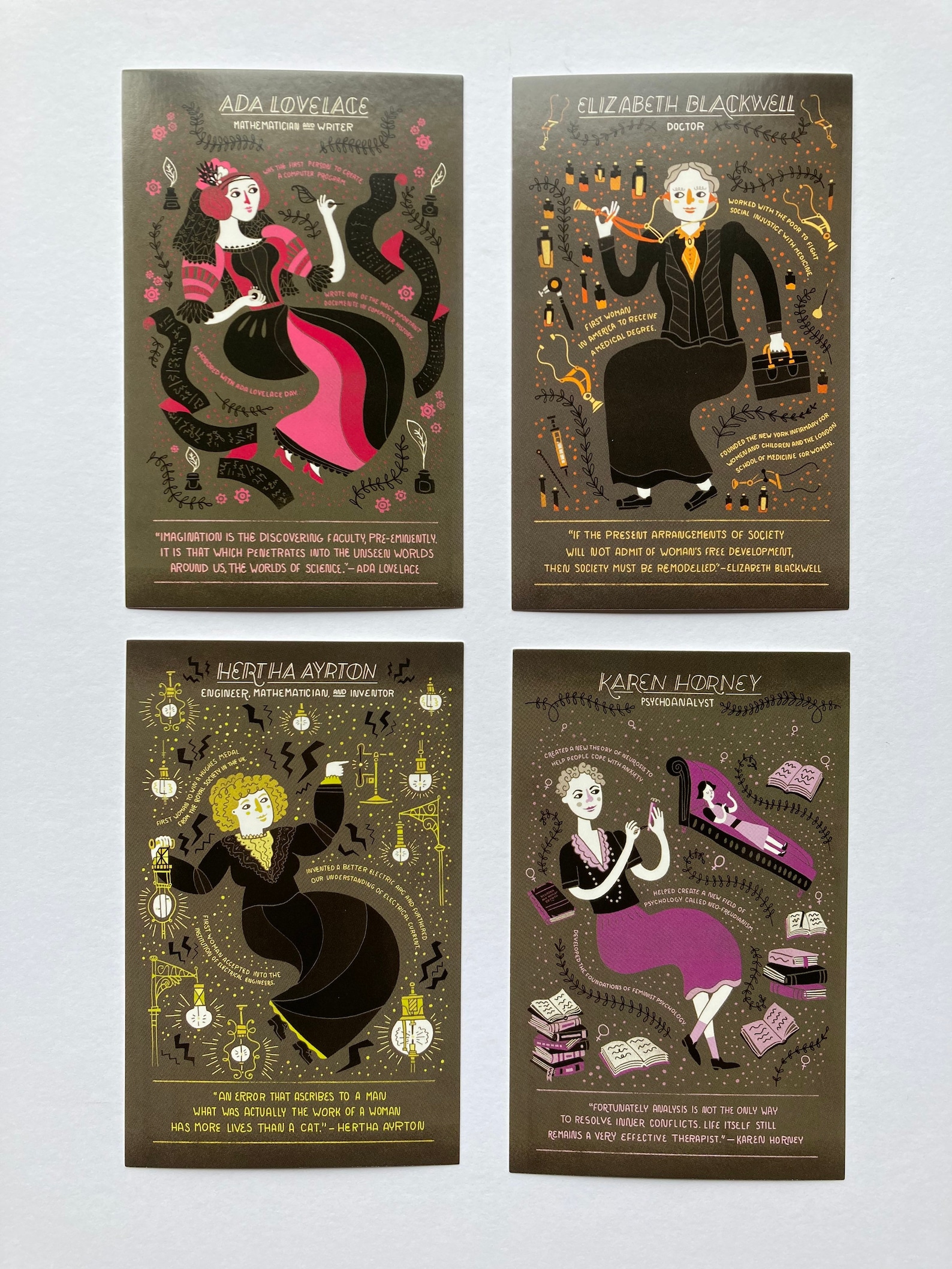 Women in Science Postcards / Prints Lucky Dip Set of 5 or | Etsy